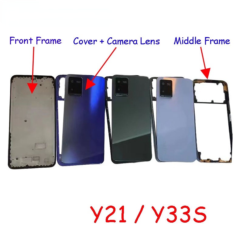 For VIVO VIVO Y21 2020 / Y33S Back Battery Cover+Front Frame + Middle ...