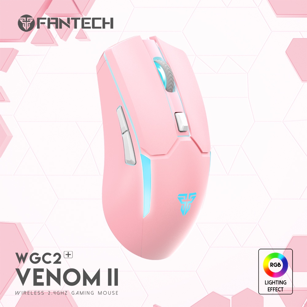 Fantech Wireless Gaming Mouse 2.4GHZ with RGB Lighting Effect Venom II ...