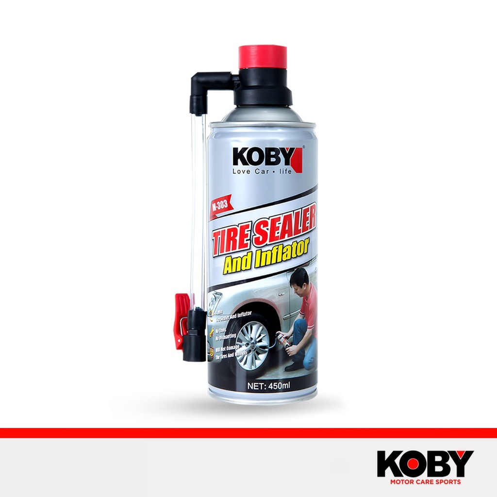 Koby Tire Sealer and inflator 450ml | Shopee Philippines