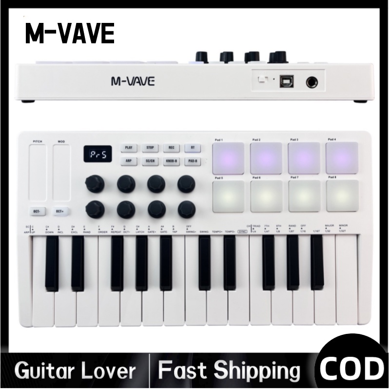 [cod] M Vave 25 Key Midi Control Keyboard Mini Portable Usb Keyboard Midi Controller With 25