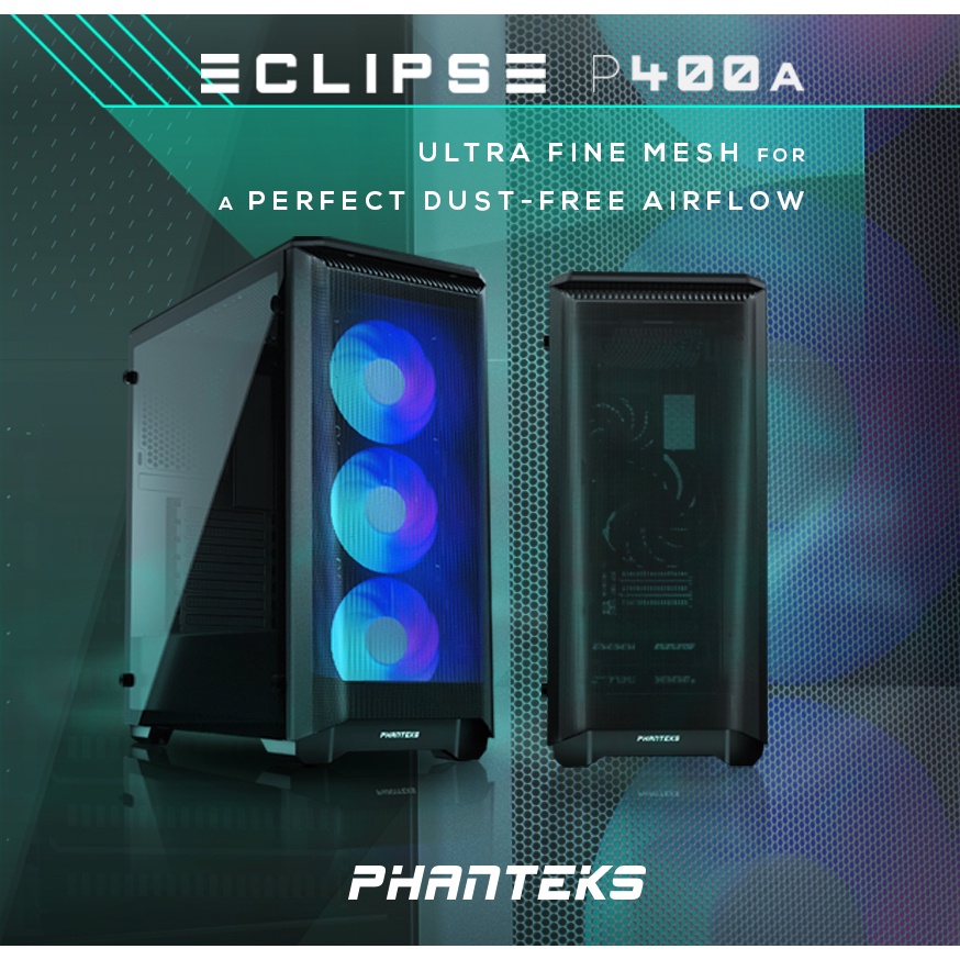 Phanteks Eclipse P400A DRGB TG ATX Casing [Black DRGB/ White DRGB/ Black Standard] | Shopee ...