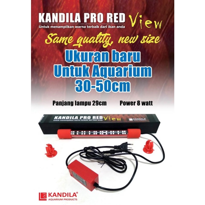 Kandila Pro 400 Red View Series 40Cm 8W Aquarium Light | Shopee Philippines