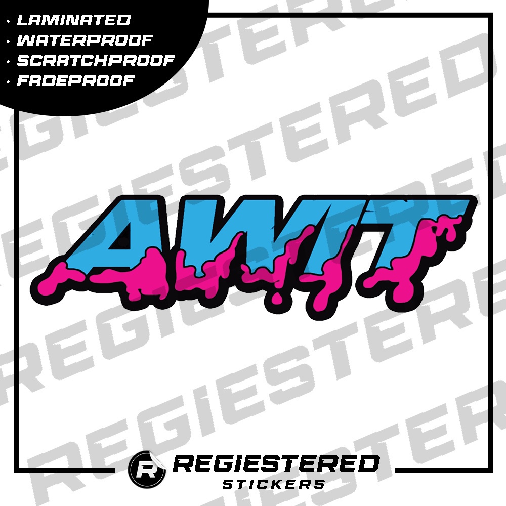 Awit Sticker Waterproof Laminated Outdoor Indoor Helmet Motorcycle Bike ...