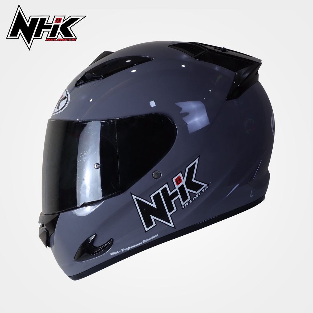 NHK Helmet Race Pro Solid Dim Grey Full Face Single Visor | Shopee Philippines