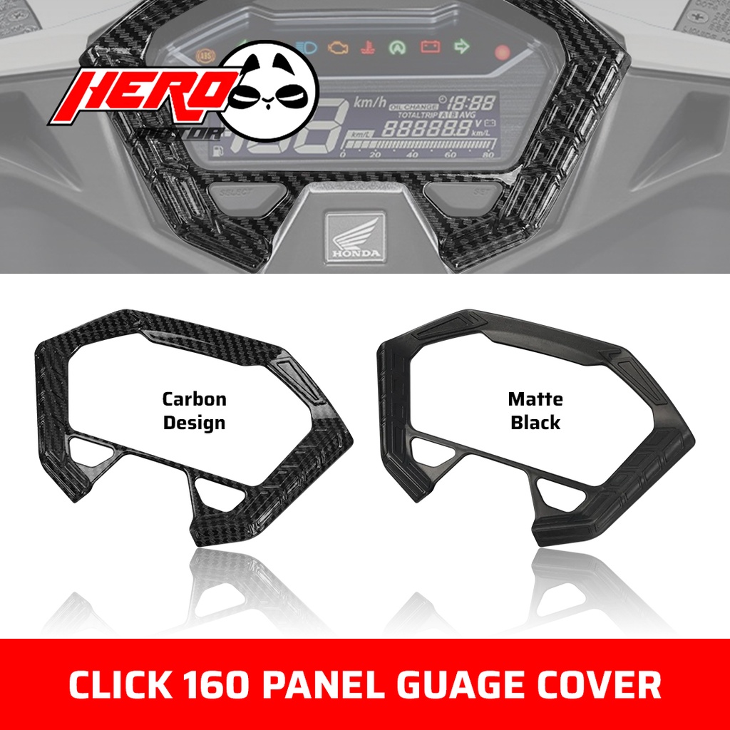 Honda Click 160 Panel Cover Gauge Protector Garnish 6D Carbon From ...