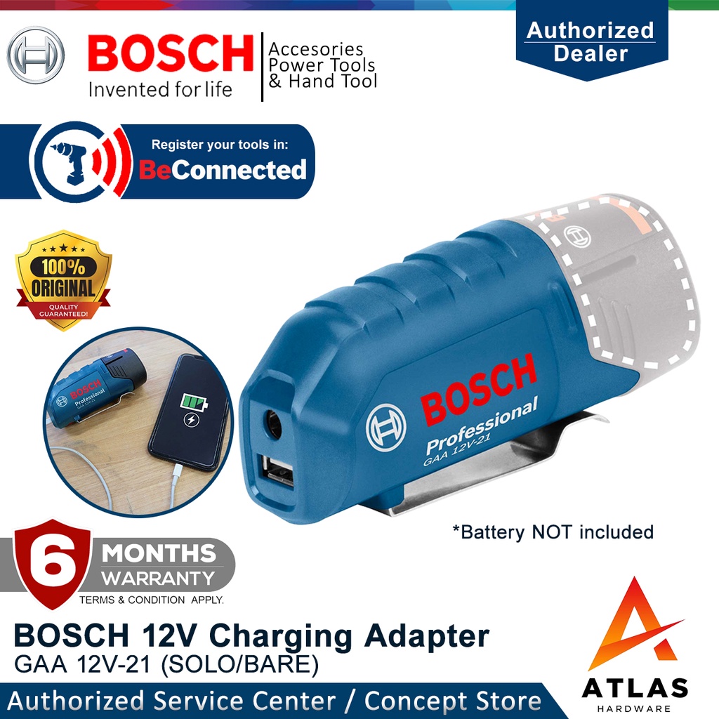 Bosch Battery Adapter GAA 12V--21 (SOLO/BARE) | Shopee Philippines