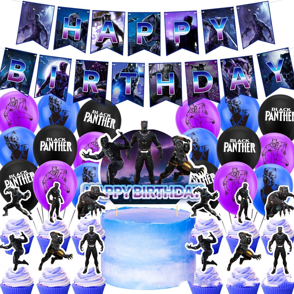 Klot Black Panther Wakanda Forever Theme kids birthday party ...