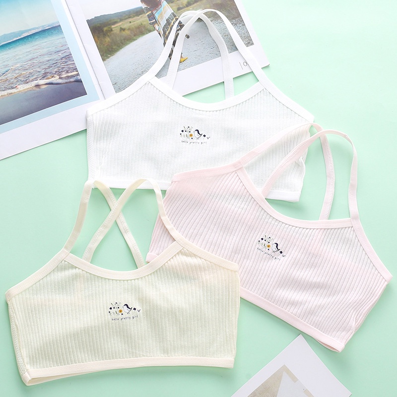 Pure Cotton Children's Underwear Developmental Bra Student Girls Sports ...