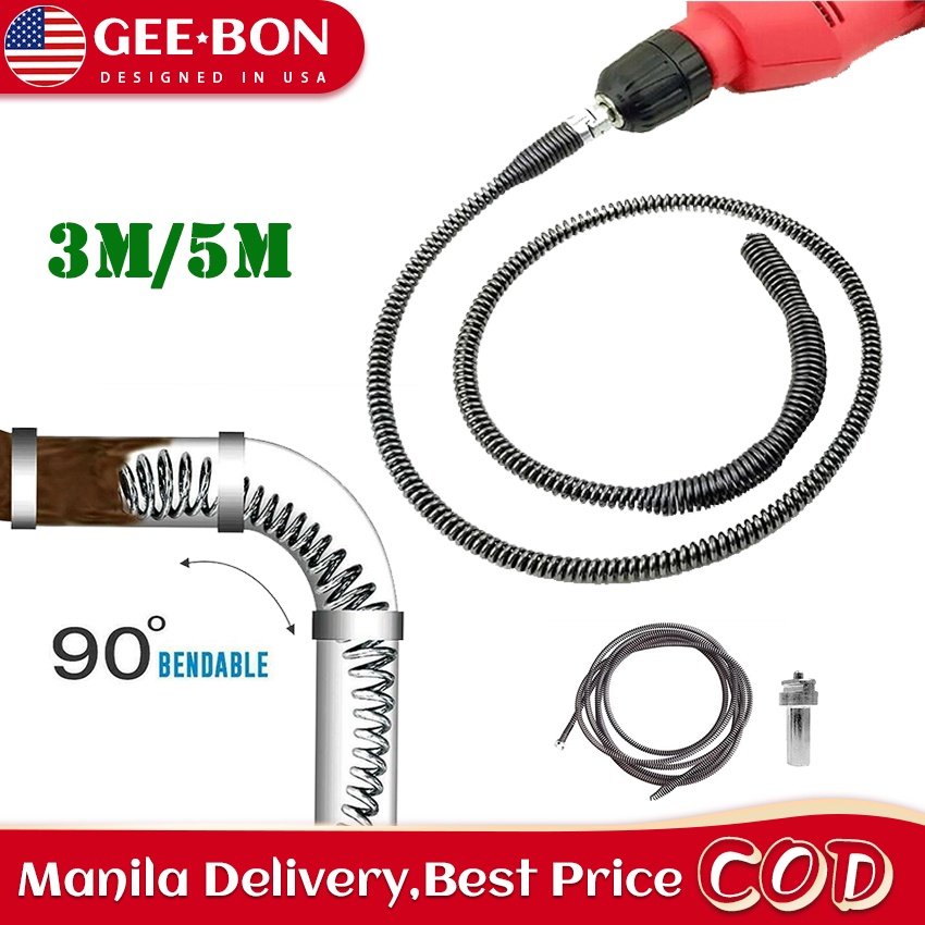GEEBON Toilet Plunger Electric Drill Spring Tube Clog Remover Pipe ...