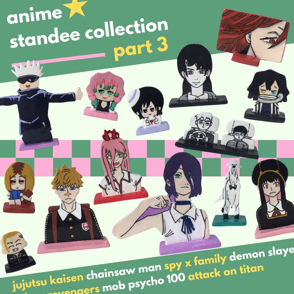 anime handmade clay standees collection part three | Shopee Philippines