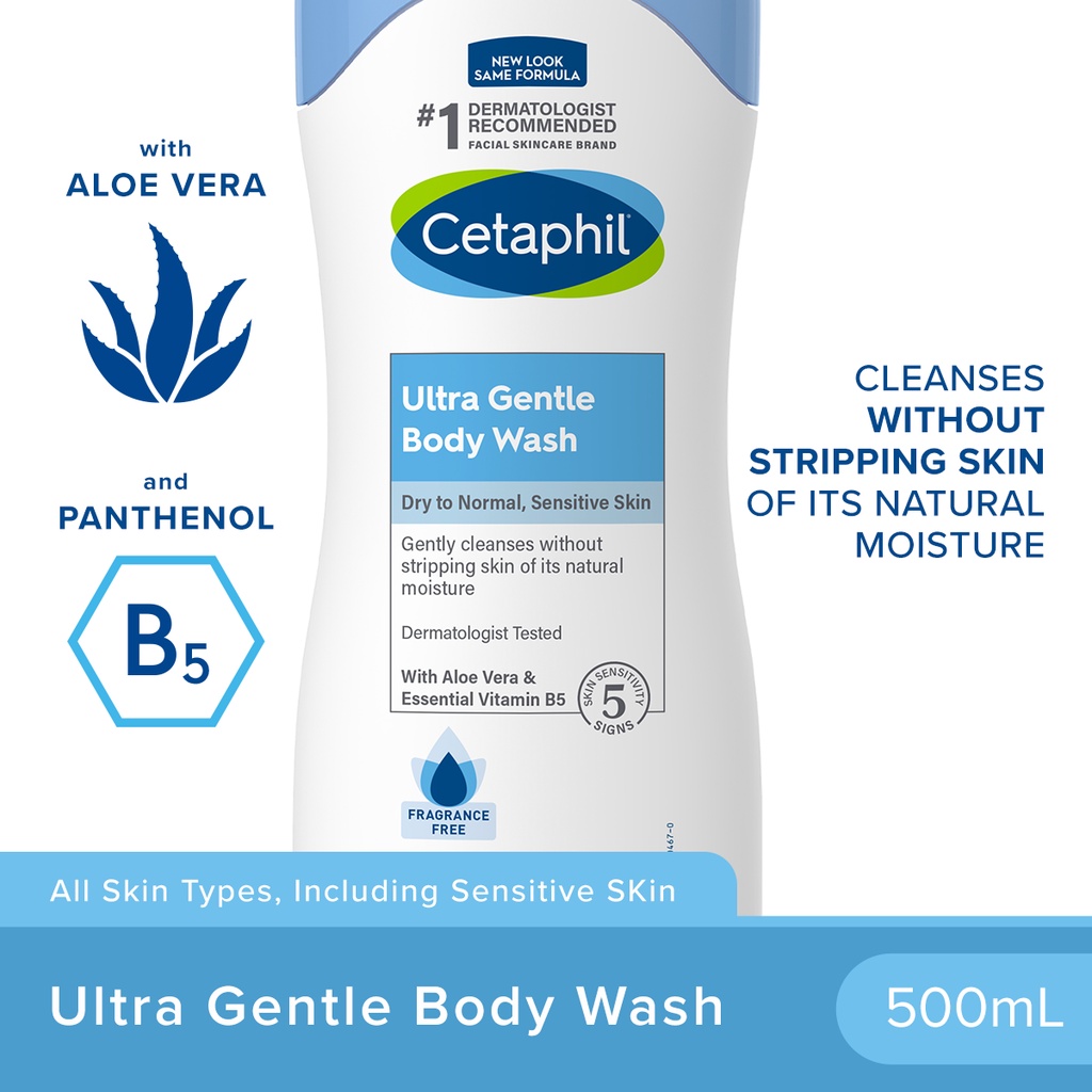 Cetaphil Ultra Gentle Body Wash 500ml [For Dry Sensitive Skin ...