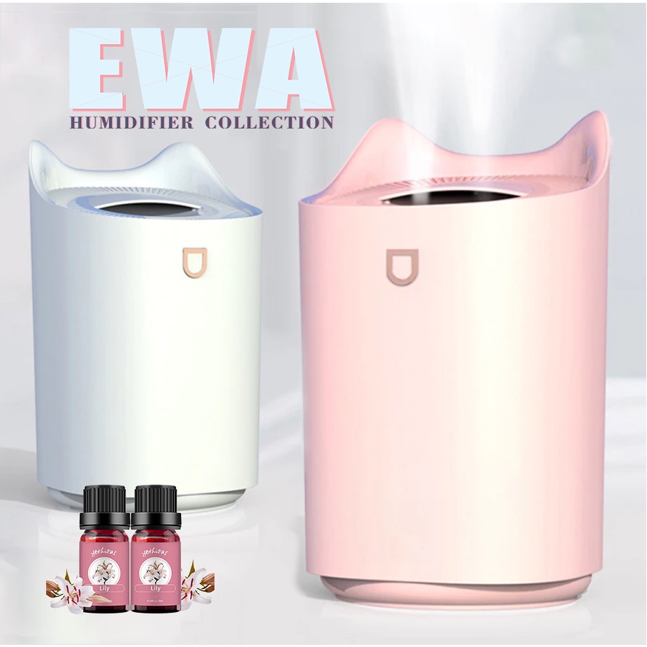 Home Air Humidifier Double Nozzle Cool Mist Aroma Diffuser With Coloful ...