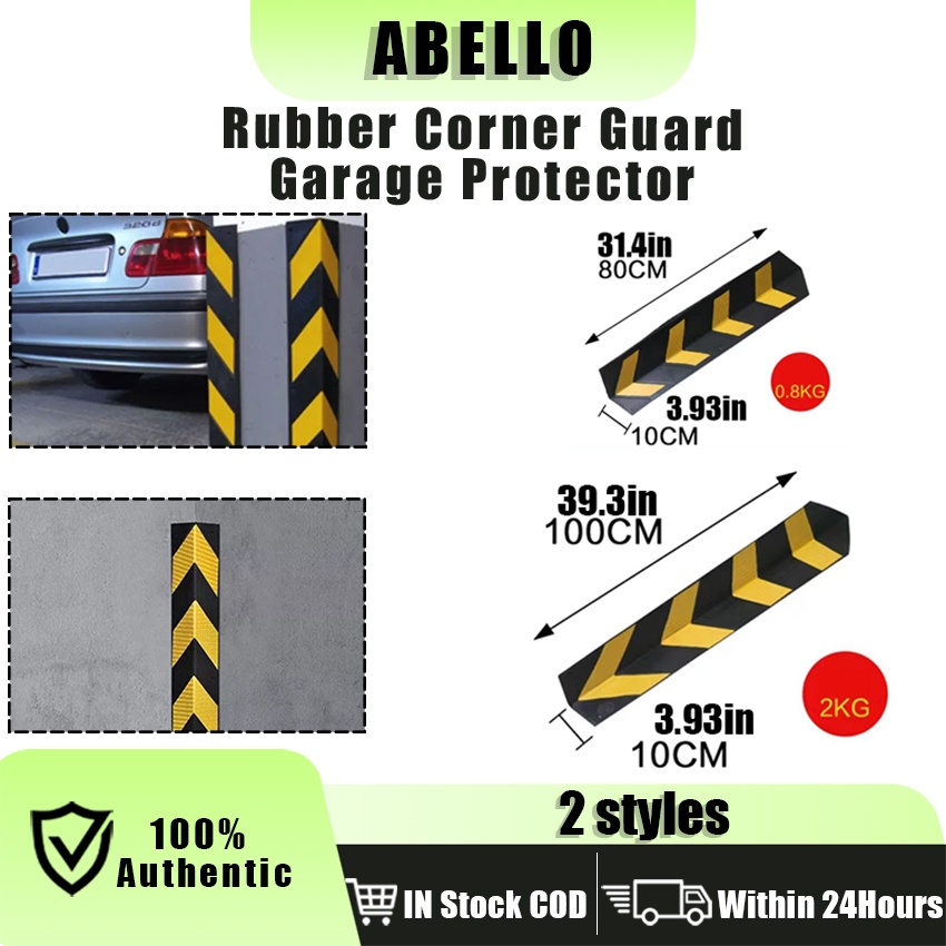 0.8/1m Heavy Duty Rubber Corner Guard Garage Corner Protector | Shopee ...