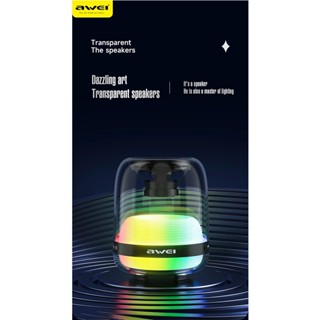 Awei Y386 Wireless Portable Bluetooth Speaker Symphony Lights 8W Dual Speakers with RGB Lights ...