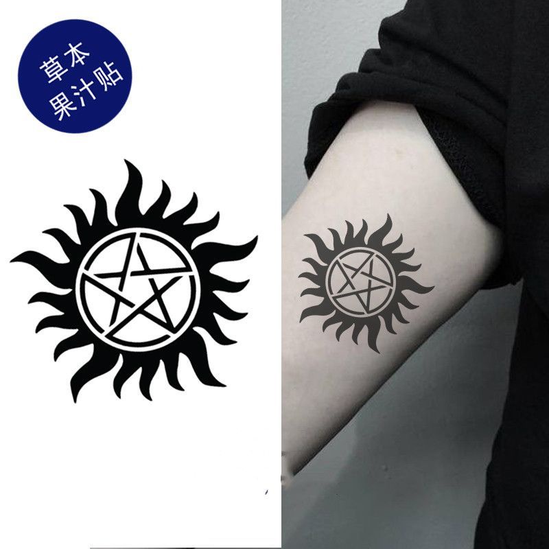 Herbal Juice Evil Power Tattoo Sticker American Drama Supernatural ...