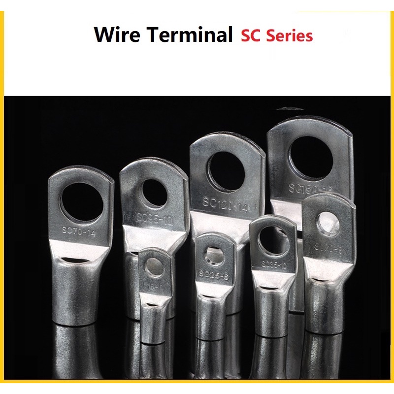 SC Type Wire Terminal SC6 SC8 SC10 SC16 ~ SC70mm Tinned Copper Lugs ...