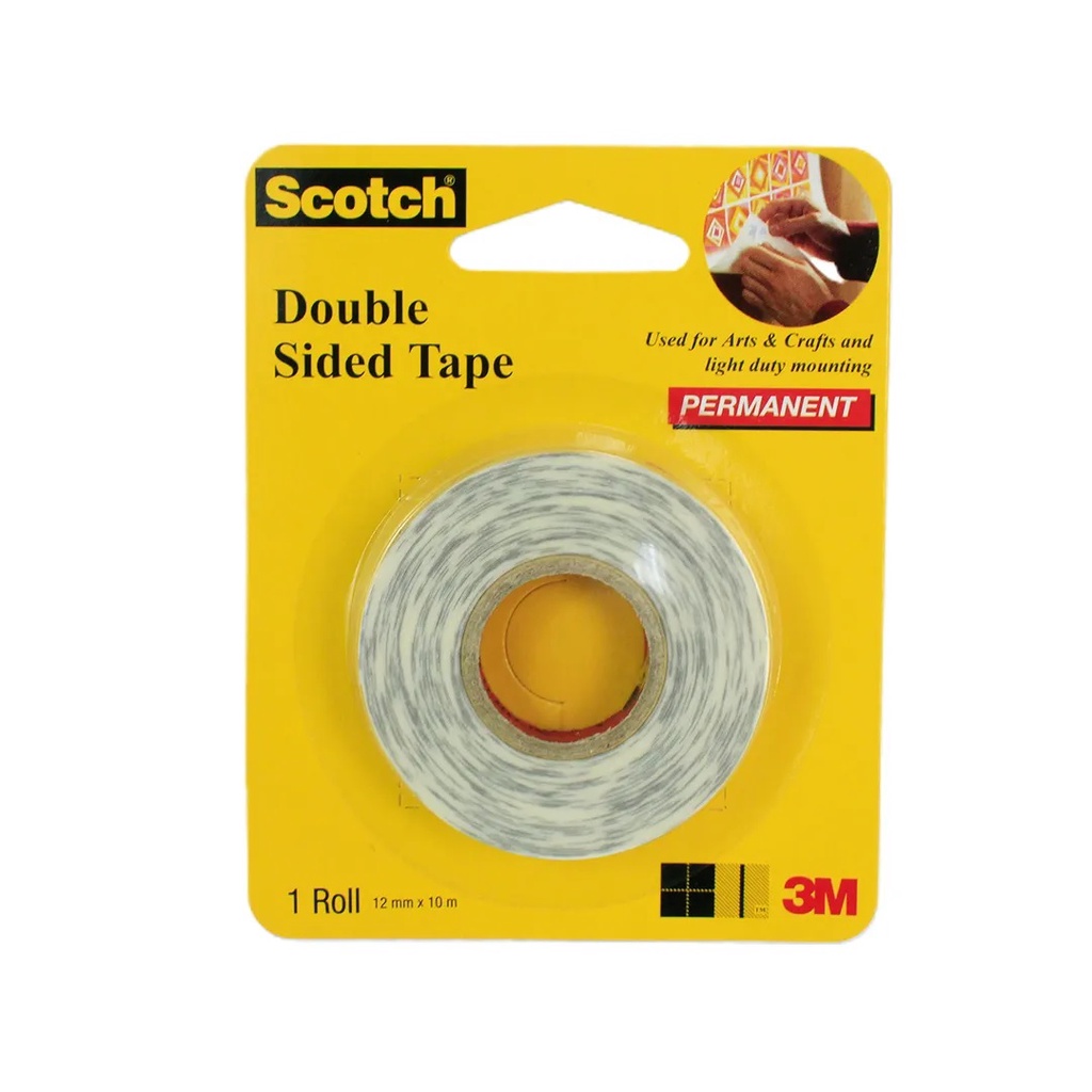 3M Scotch Double-Sided Tape 12MM x 10 Meters (1pc) | Shopee Philippines