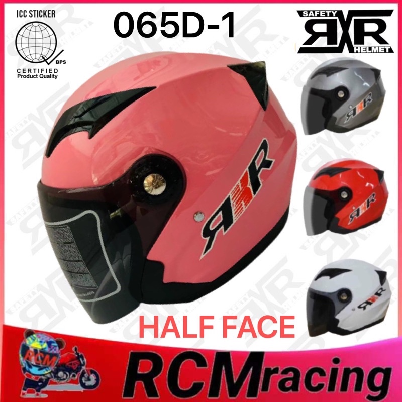 RXR Half Face 065D-1 For Motorcycle With ICC (BPS)License No. Q-1759 LARGE ONLY | Shopee Philippines