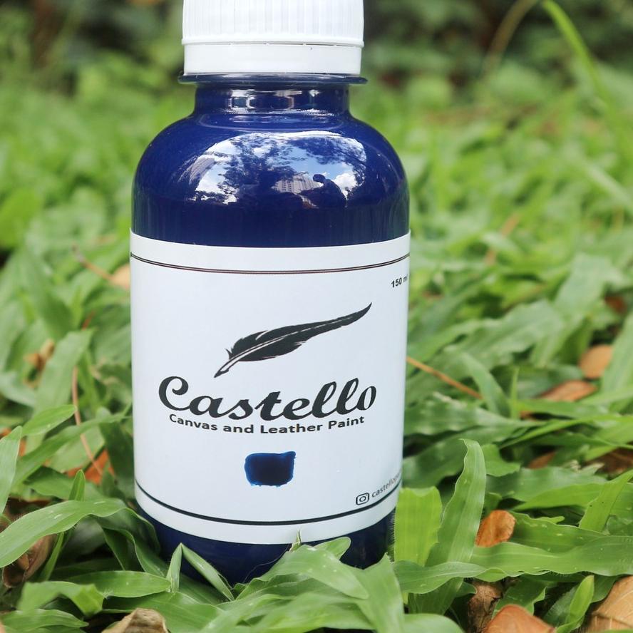 Paint Castello Navy Blue Shoes and Bags Special for Leather & Canvas ...