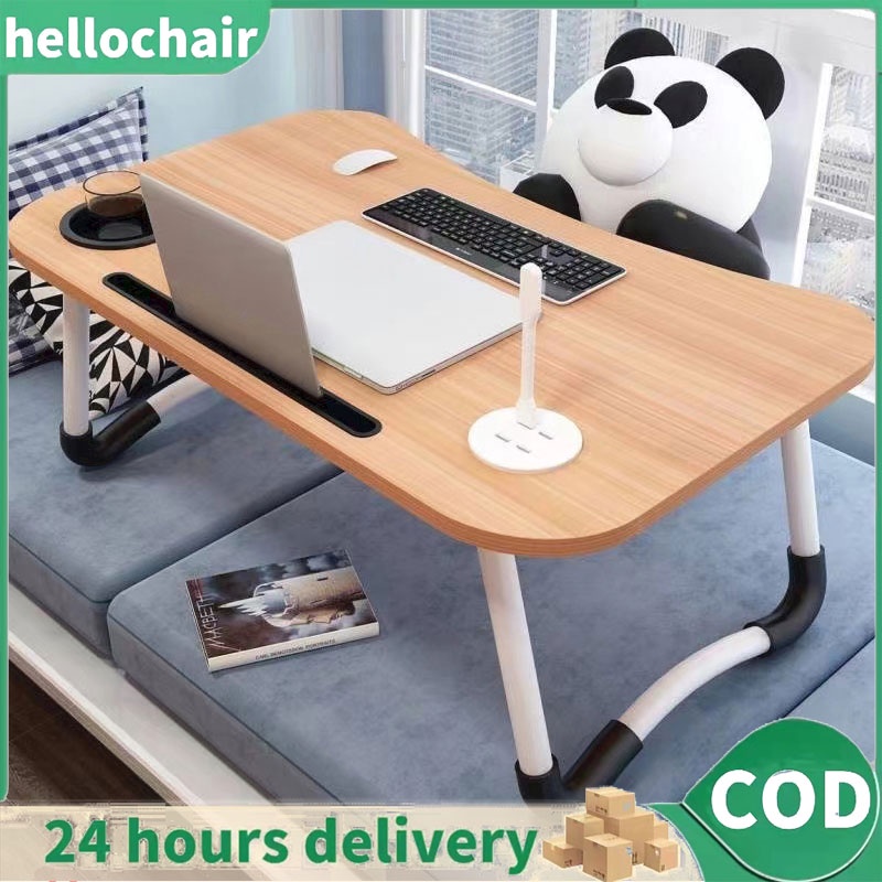 Foldable lazy table Portable bed study table laptop table Simple ...