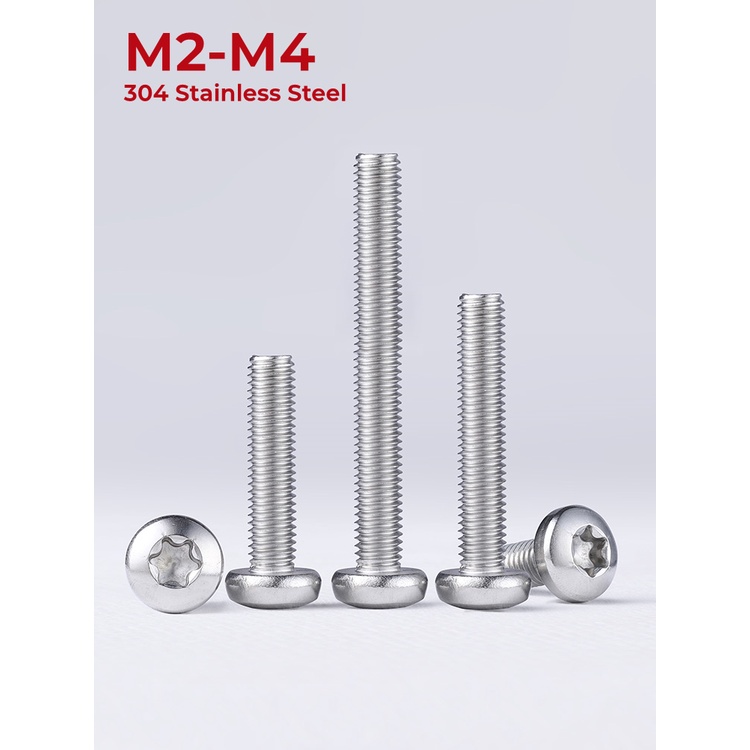 M2 M2.5 M3 M4 304 Stainless Steel Round Head Internal Plum Screw Pan ...