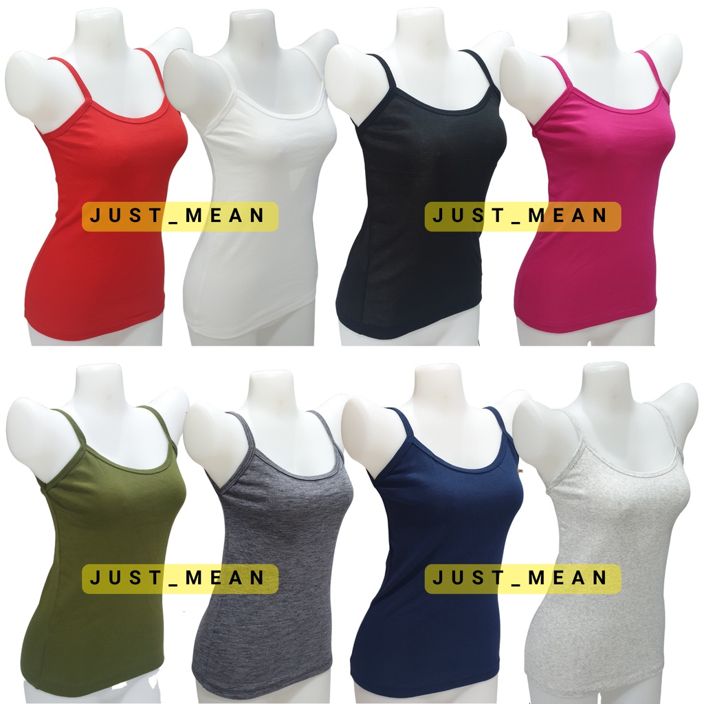 NEW Spaghetti Strap Sando for women Plain Freesize tank tops ...