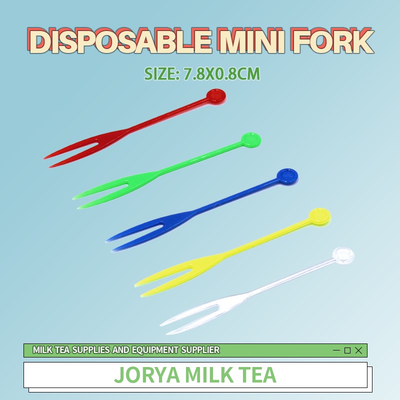 500pcs Plastic Mini Fork 8cm Siomai/Takoyaki/Cocktail/Fruitpick/Pica ...