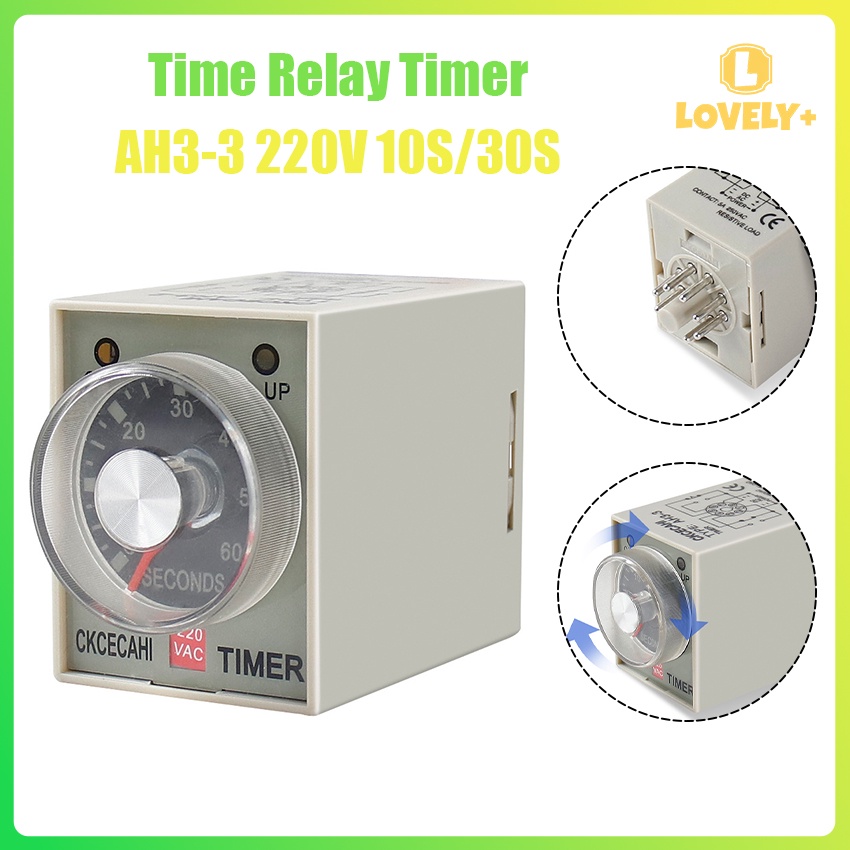 10S/60S AH3-3 Delay Timer AC 220V Timer Relay With Base | Shopee ...