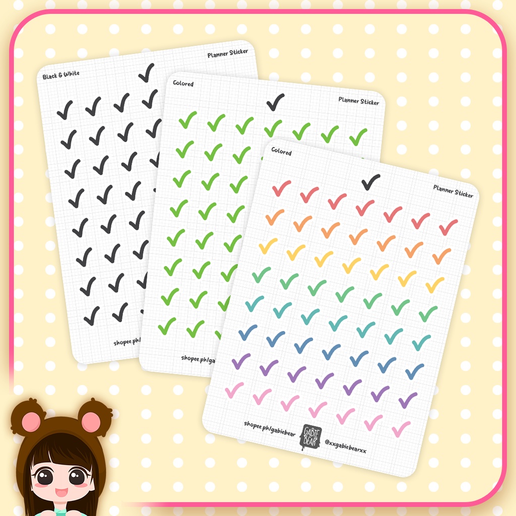 Planner Sticker - Check Icons | Shopee Philippines