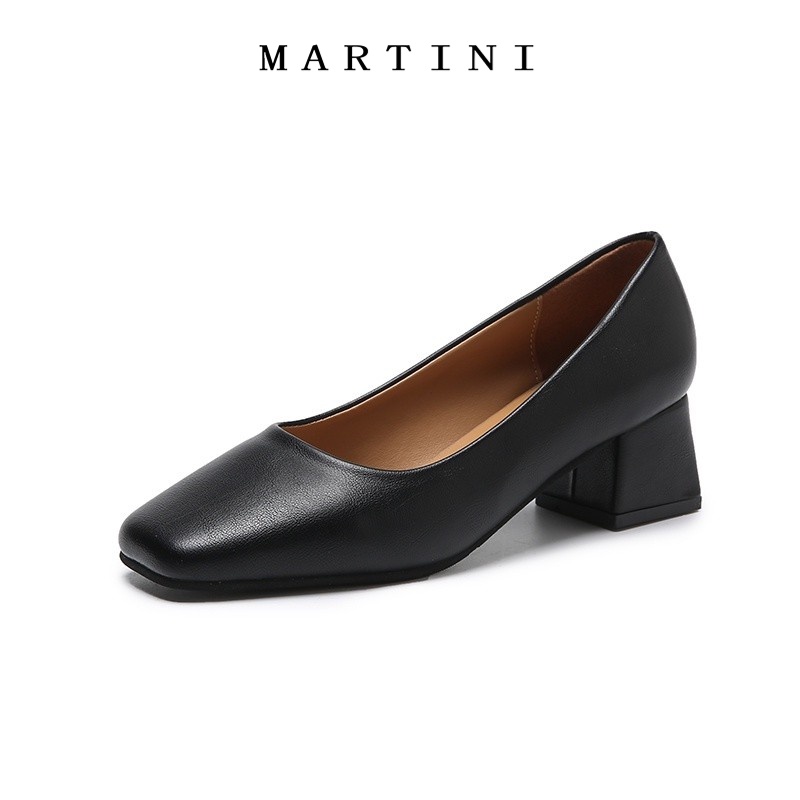 MARTINI Korean Office Work & School Heels For Women Black 2 Inches ...