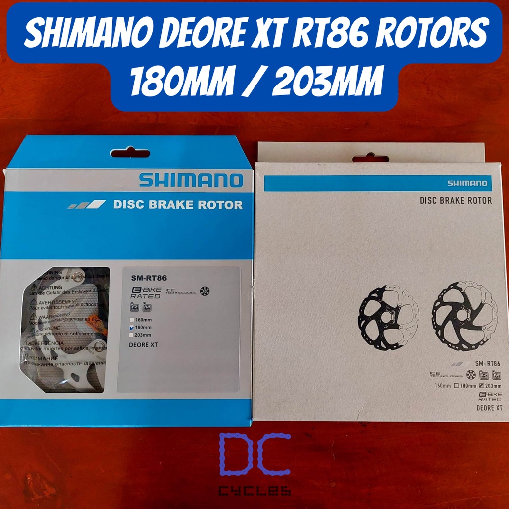 Shimano Deore XT RT86 Ice Tech rotors 160/180/203mm | Shopee Philippines