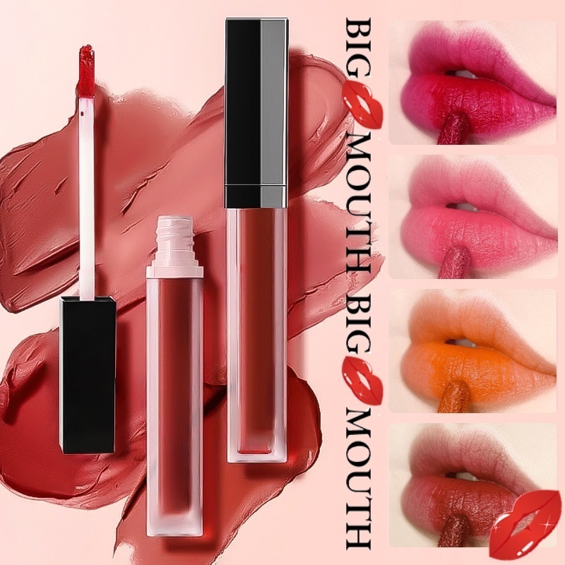 BIG MOUTH 36 Colors Matte Labial glaze Lipstick Colorfast Non stick cup ...