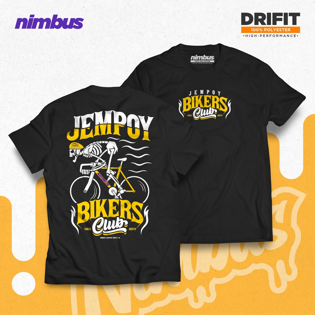 JEMPOY Bikers Club DRIFIT T-Shirt | Cycling Biking Bike MTB Trail ...