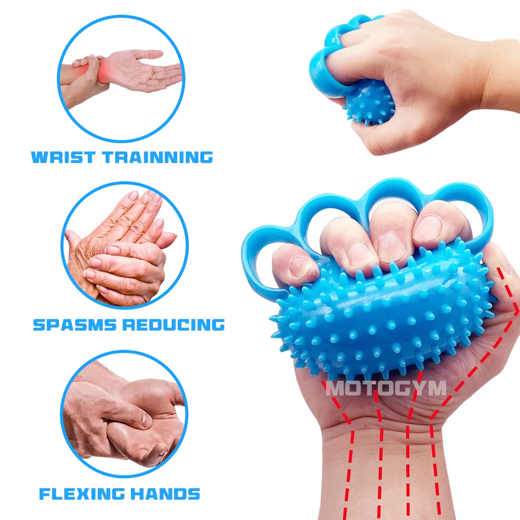 Hand Grip Massage Ball Strengthener Finger Exerciser Anti-Spasticity ...