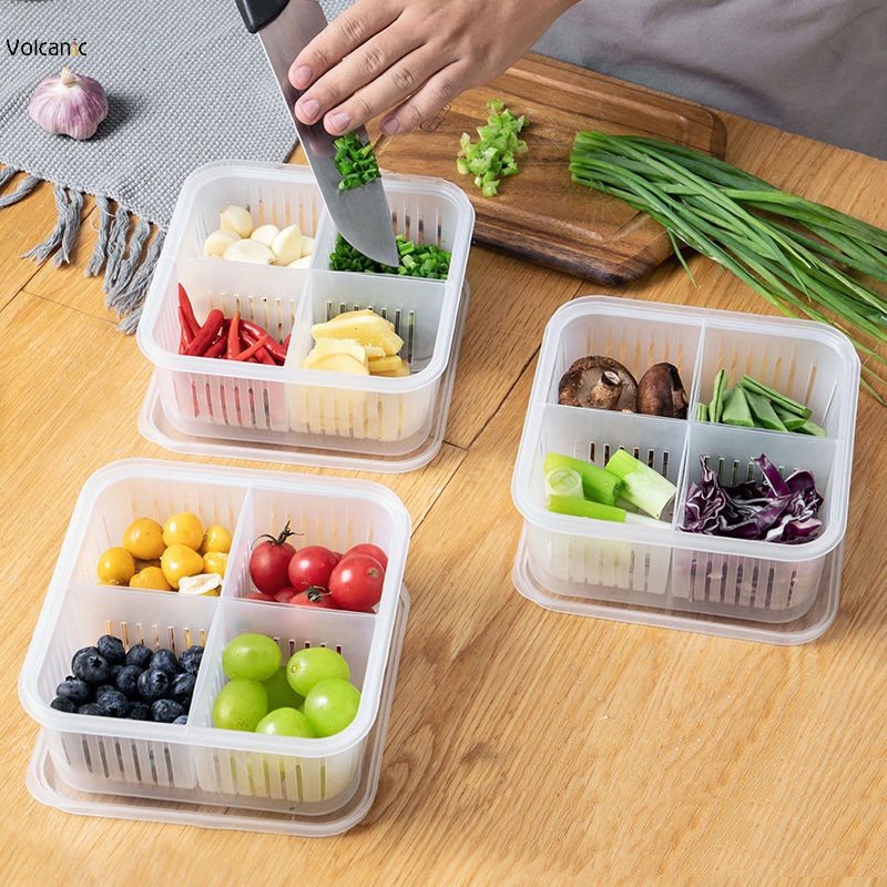 Onion Garlic Ginger Chili Container with 4 Compartments (H41 ...