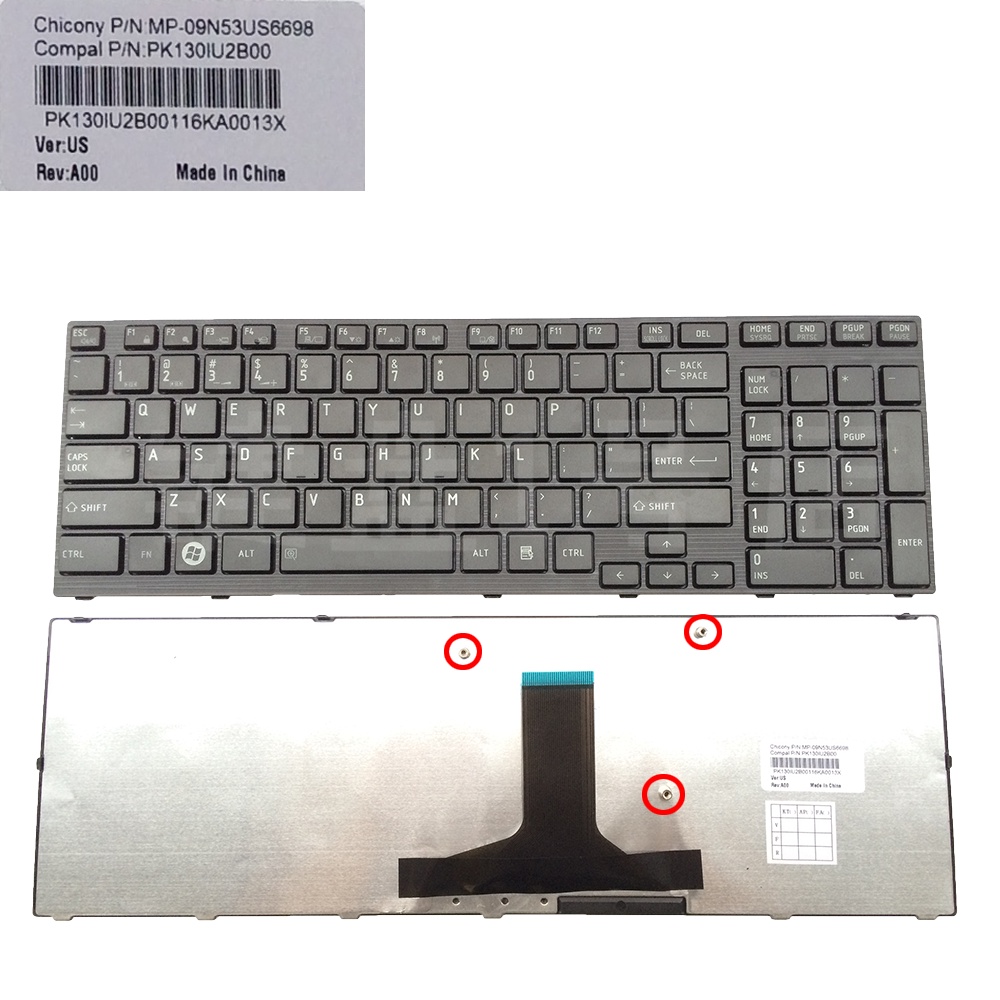 Keyboard For Toshiba A660 A660D A665 A665D US layout with Frame ...
