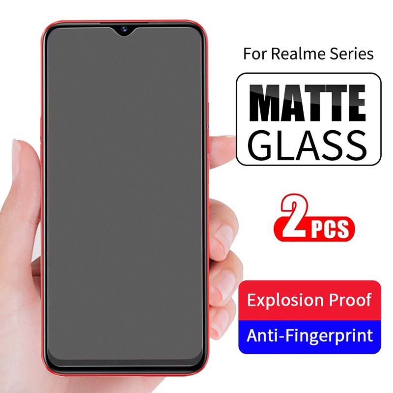 2Pcs Matte Tempered Glass Realme C67 C65 C63 C61 C55 C51 C53 5 5i 6i 7i 8i 9i 6 7 8 9 10 11 12 ...