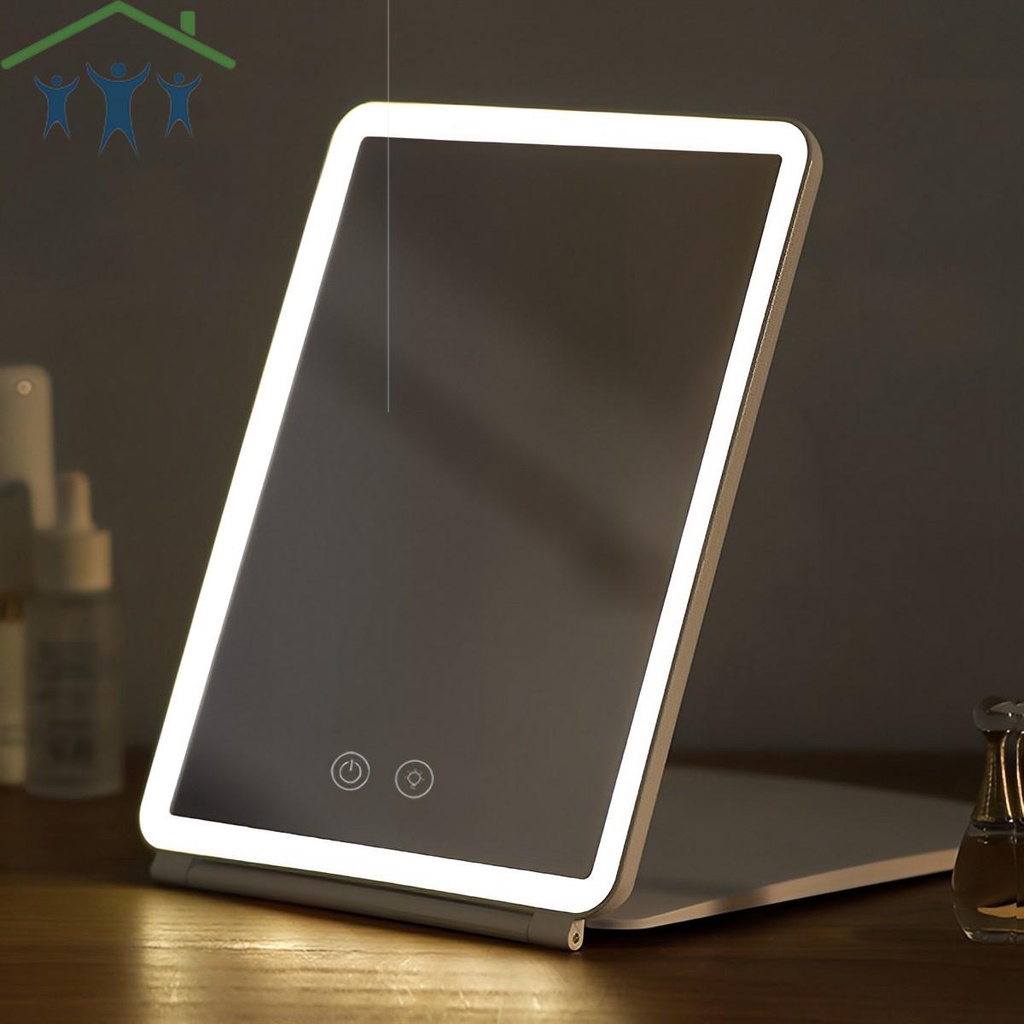 Touch Screen Makeup Mirror with 10X Magnifying 3 Color 56LED Lights ...