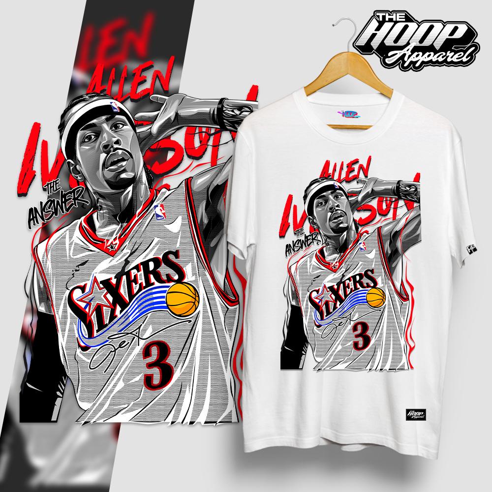 THE HOOP APPAREL ALLEN IVERSON THE ANSWER GRAPHIC COTTON TSHIRT FOR MEN ...