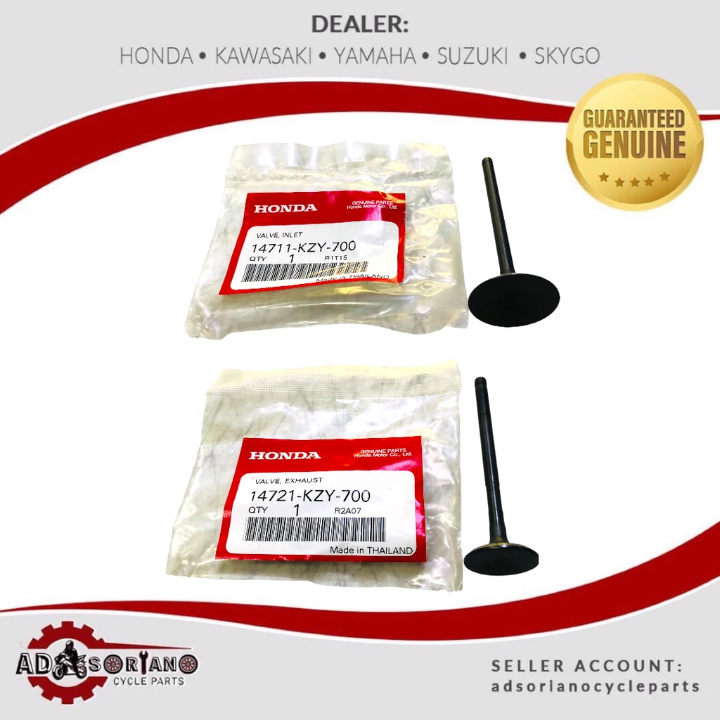 HONDA CLICK 150 INTAKE EXHAUST VALVE 14711-KZY-700 14721-KZY-700 ...