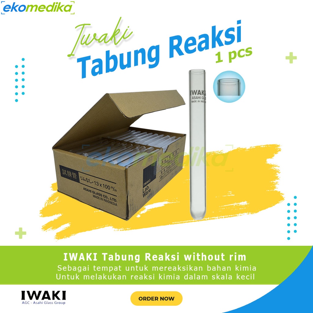 Glass Test Tube | IWAKI Test Tube 3ml 4ml 7ml 10ml 12ml 15ml 17ml ...