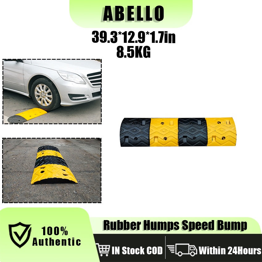 39.37x12.99x1.77inch Rubber Humps Speed Bump Speed Hump yellow and ...