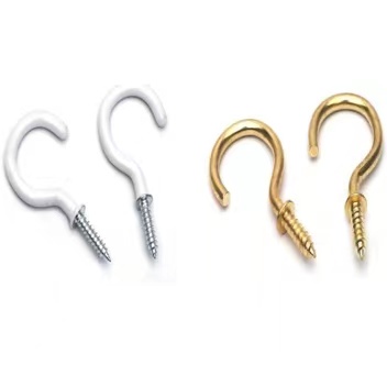 COD 10PCS/pack Hook screw, Gold and White with pvc cover. 1inch 1-1 ...