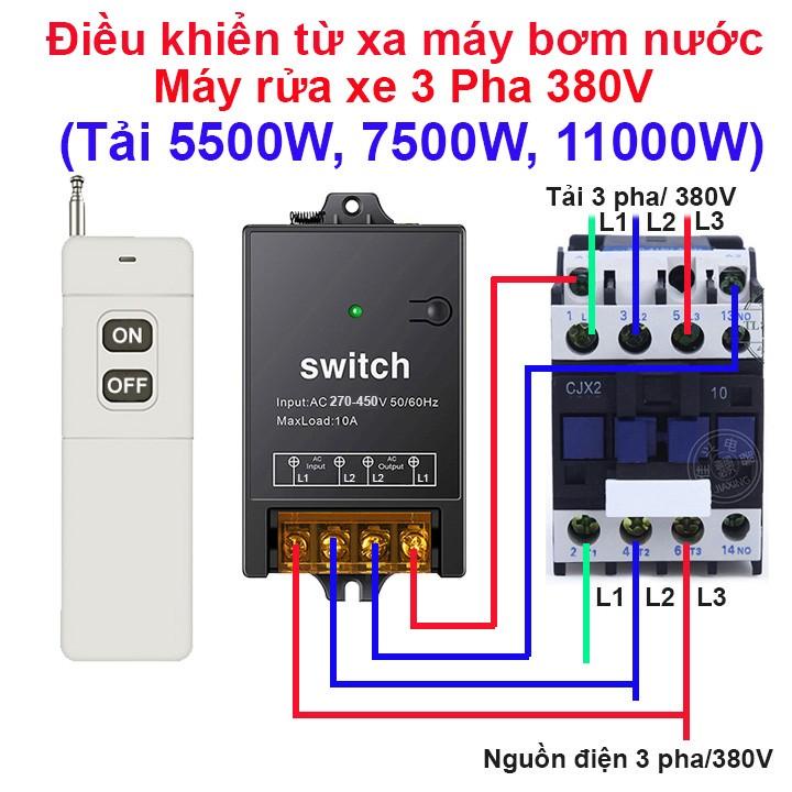3-phase remote controller 380v 1km (1000m) AND start from contactor ...