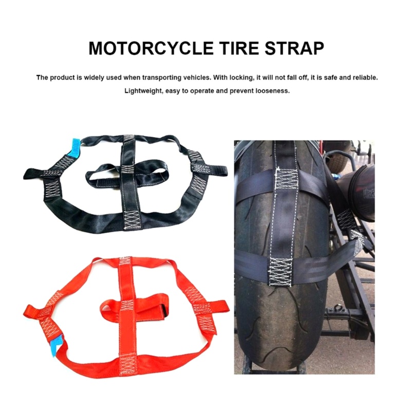 EDB* Motorcycle Rear Wheel Tie Down Strap Rear Tire Transport Balance ...
