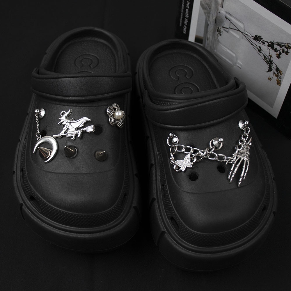 Punk Metal Jibits for Croc Chain Crystal Flower Jibitz Charm Rivet ...