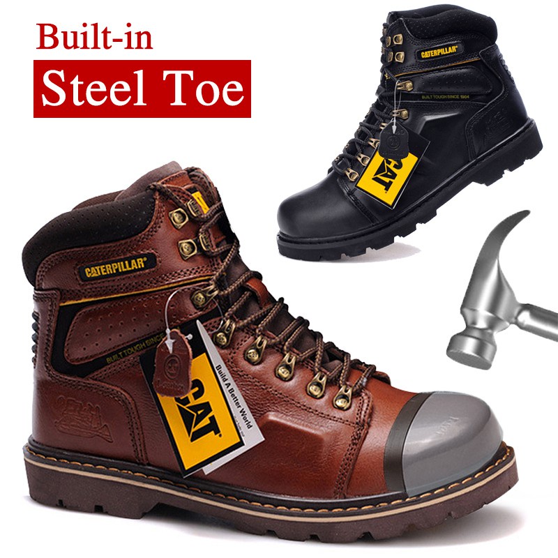 Bakal Na Paa Caterpillar Safty Shoes Steel Toe Men's Work Boots Outdoor ...