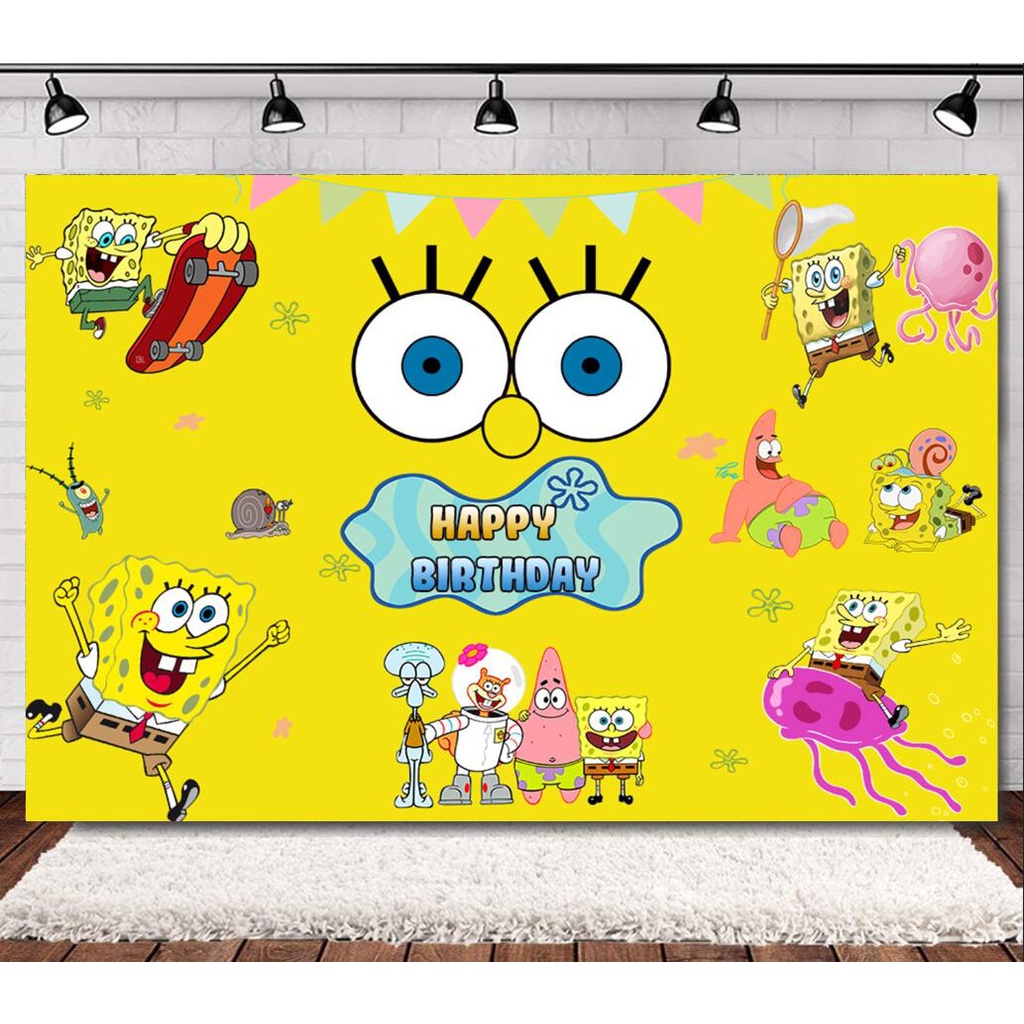 SpongeBob Theme Photography Background for Children's Birthday Party ...