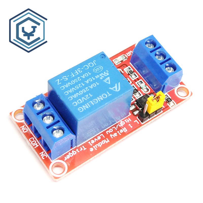 1 Channel Relay Module with Optocoupler 12V One Relay Expansion Board high and low level trigger ...