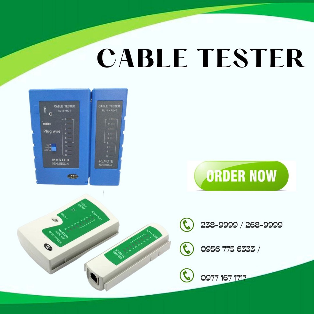 Network Cable Tester RJ45 RJ11 Network Cable Lan Tester | Shopee ...